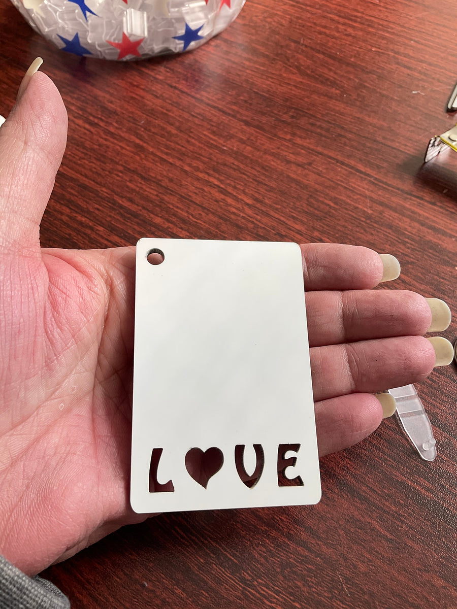 Blank Keychain, 5 Sublimation Blank Love Keychain, Keychain Blank, Bla ...